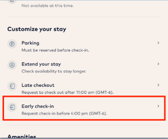 Can I check in early?