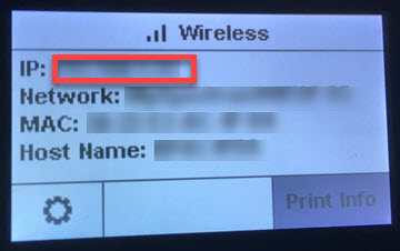 How to find an IP address for an HP printer