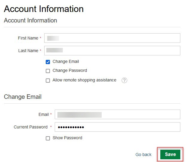 How can I update my email address?