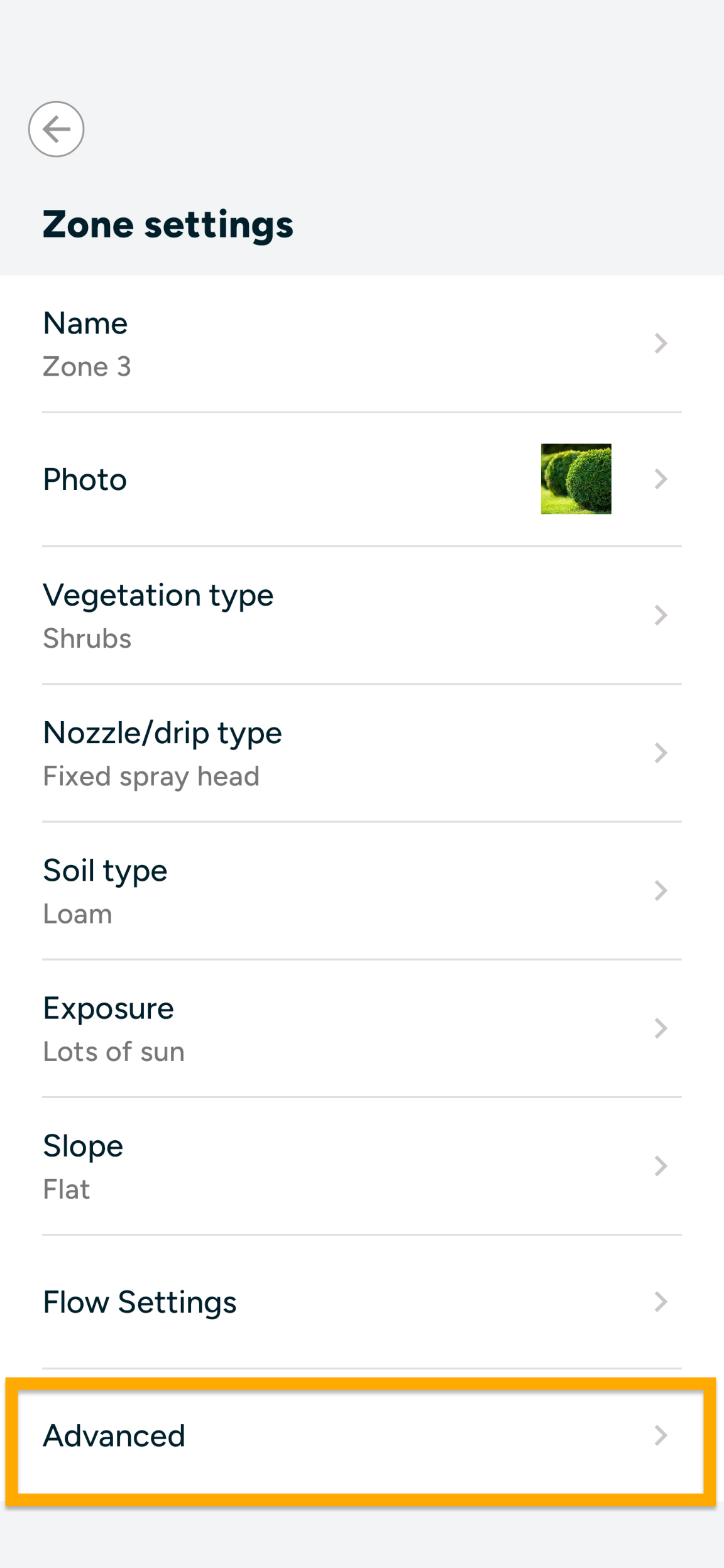 How can I edit my Advanced Zone Settings?