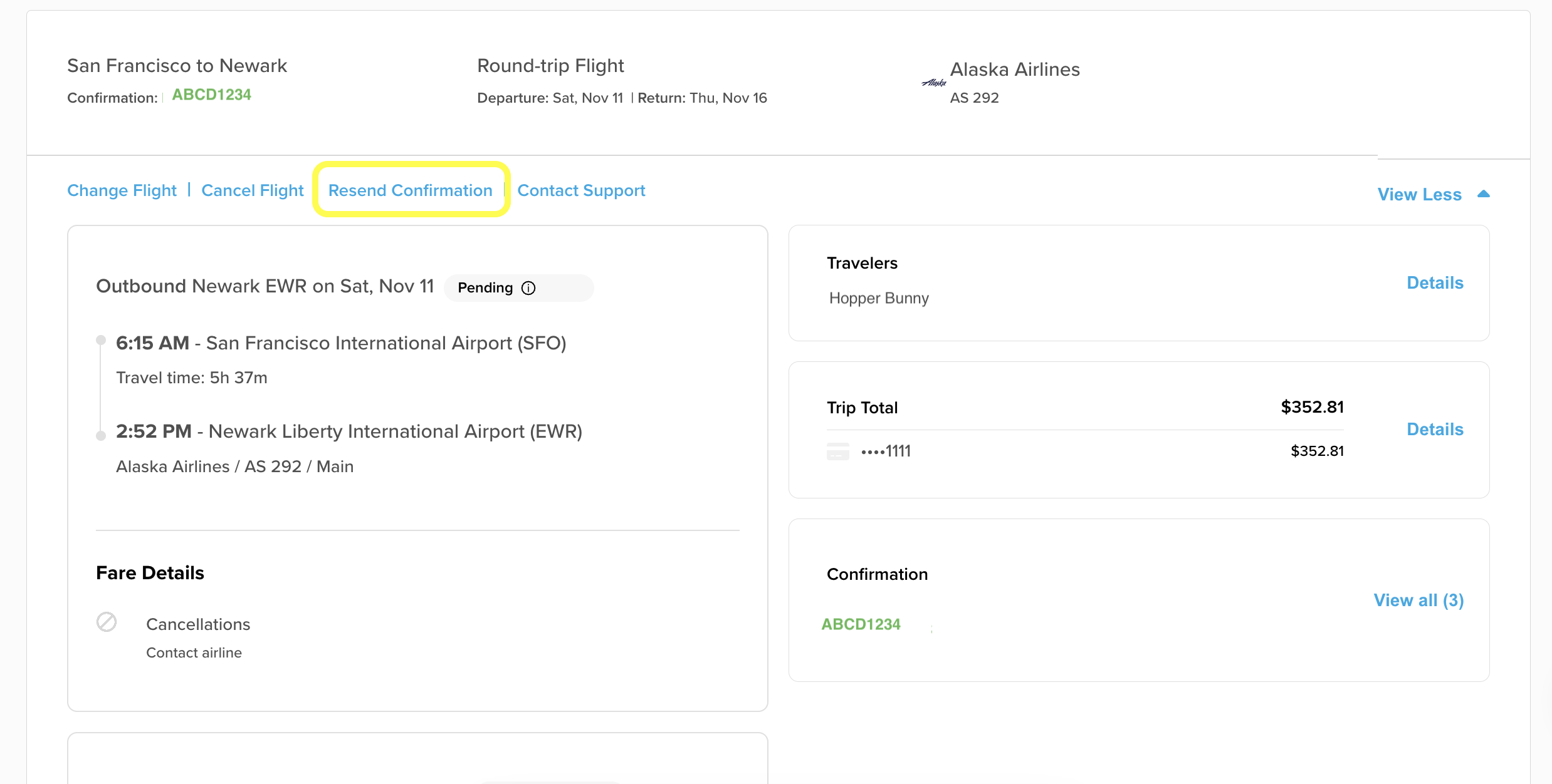 How can I resend a copy of my confirmation email?