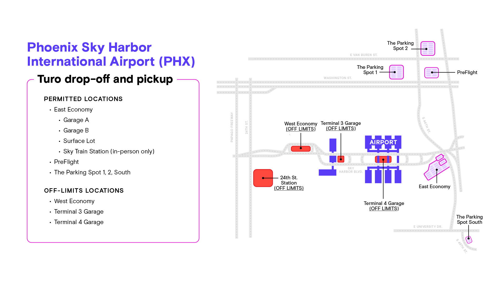 Phx International Airport Terminal Map Phoenix Sky Harbor
