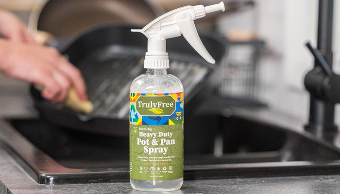 How To Use Foaming Heavy Duty Pot & Pan Spray – Truly Free